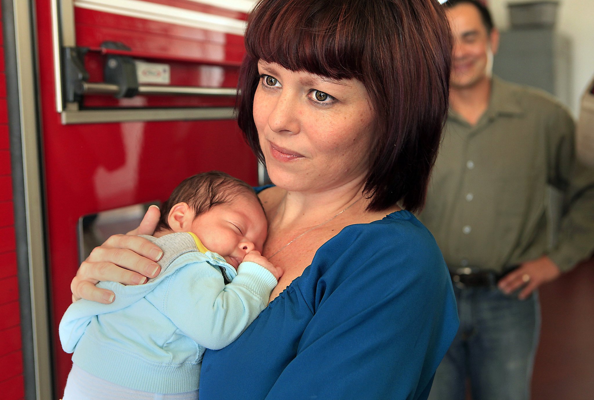 Baby born in ambulance named for firefighters who helped him