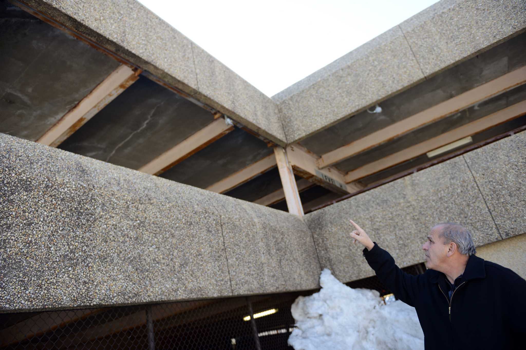 Fallen slab prompts closing of Derby garage