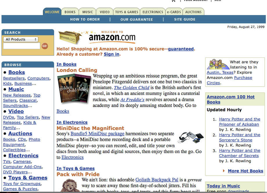 Amazon.com homepages - SFGate