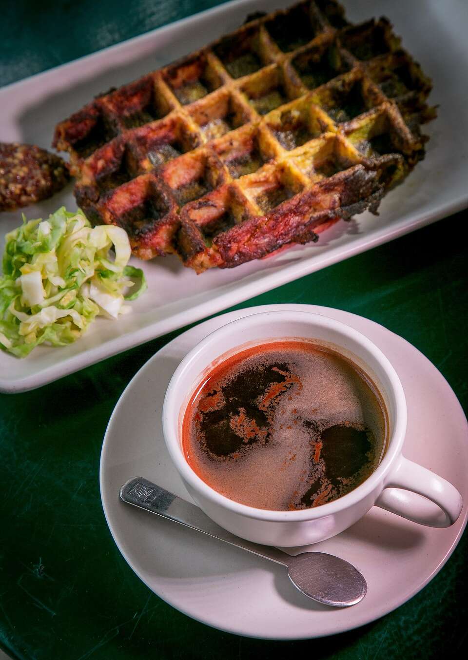 Waffles savory and sweet at S.F.'s Linea Caffe