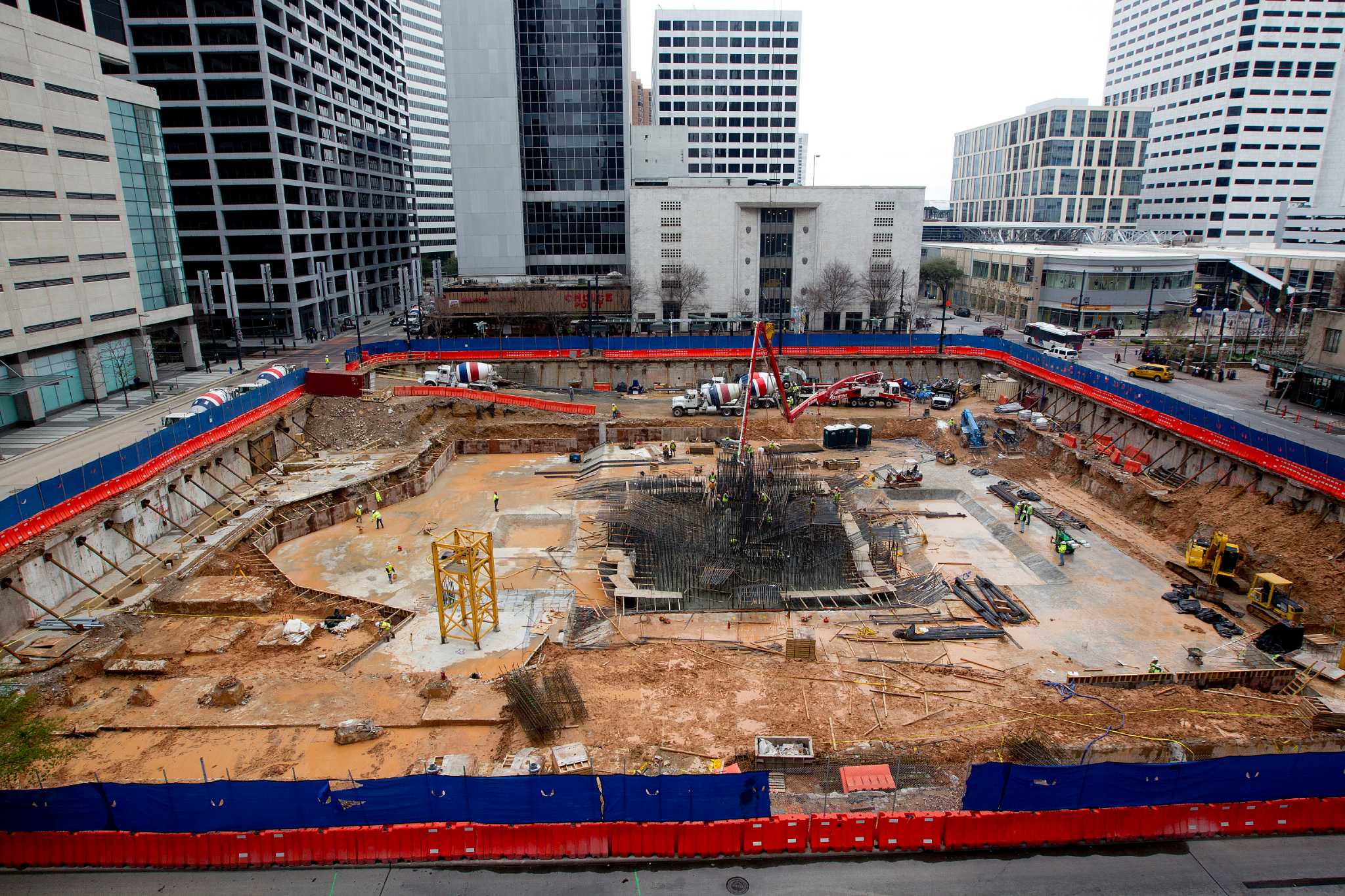 High-rises under construction in the Houston area
