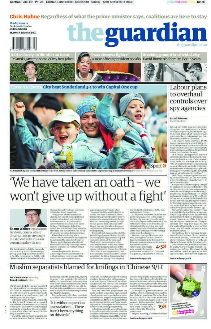 Front Pages from Around the Globe