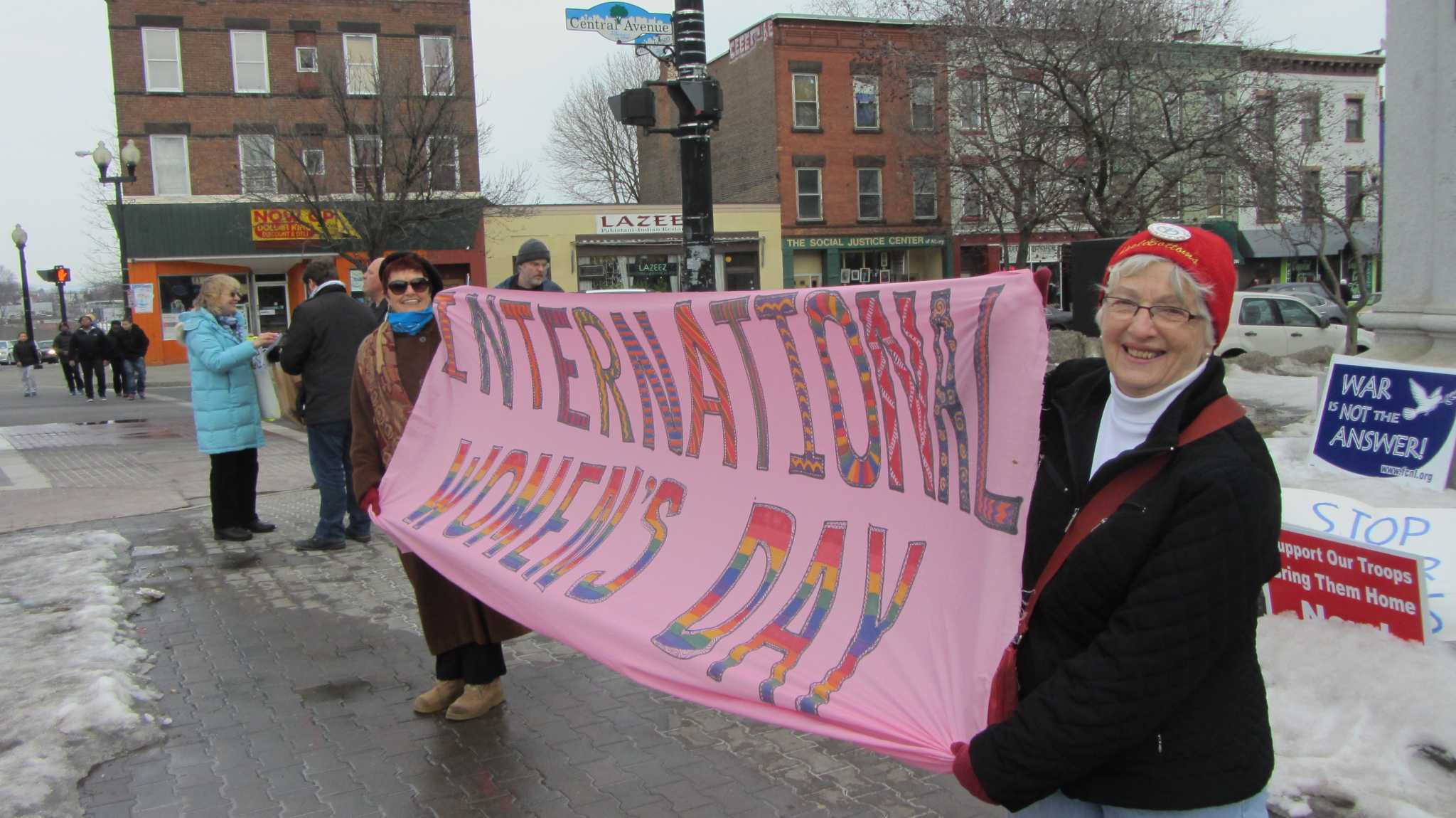 Focus on peace at Albany International Women's Day rally