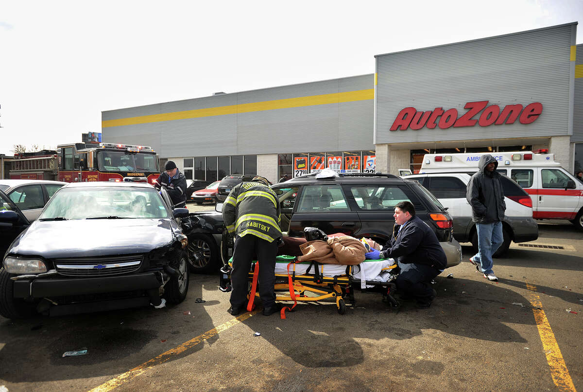 Several cars hit at AutoZone
