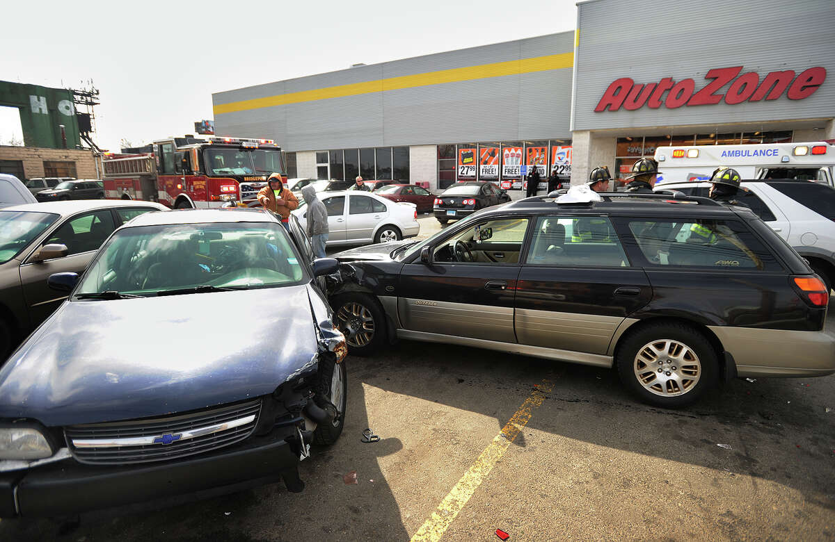Several cars hit at AutoZone