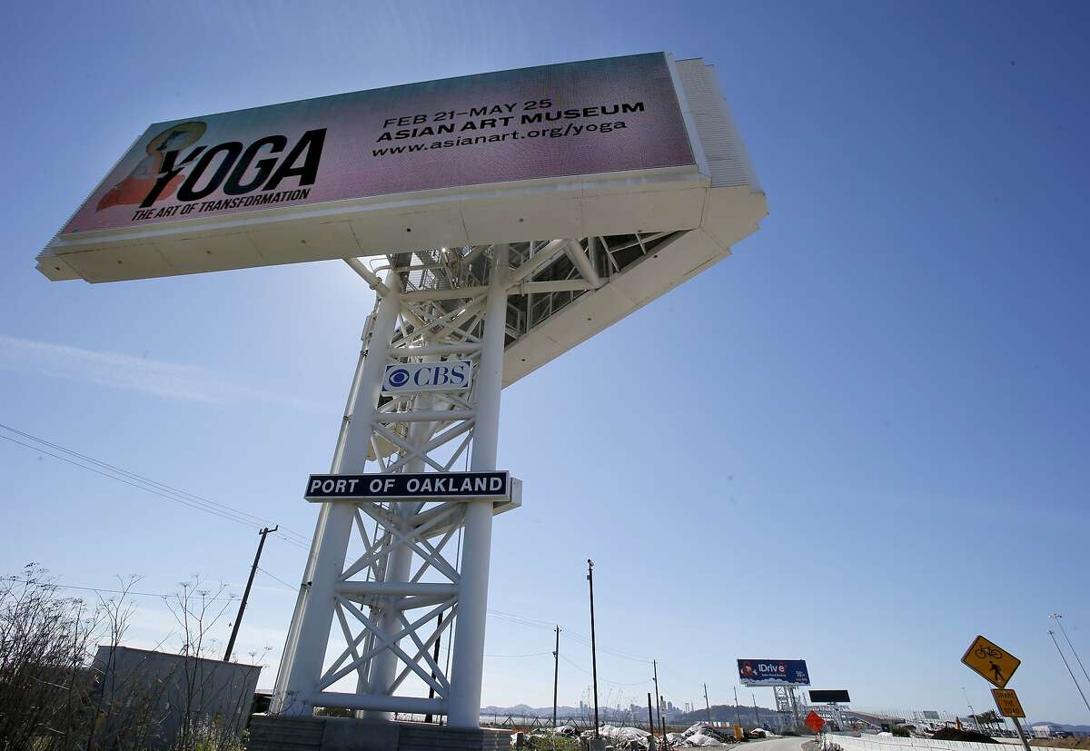 Giant Bay Bridge billboards light up debate in Oakland