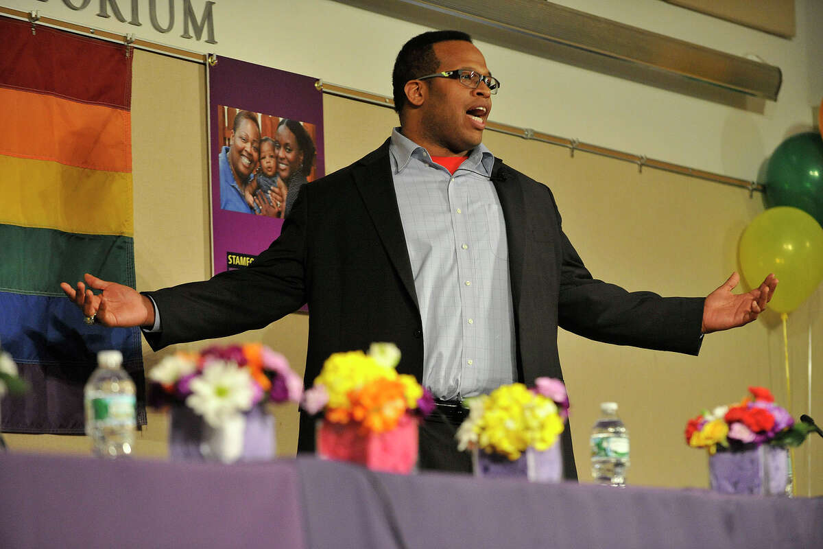 Athlete encourages Stamford's LGBT youth to stay strong