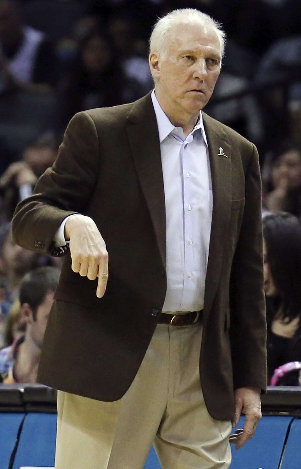 Spurs coach Gregg Popovich over the years