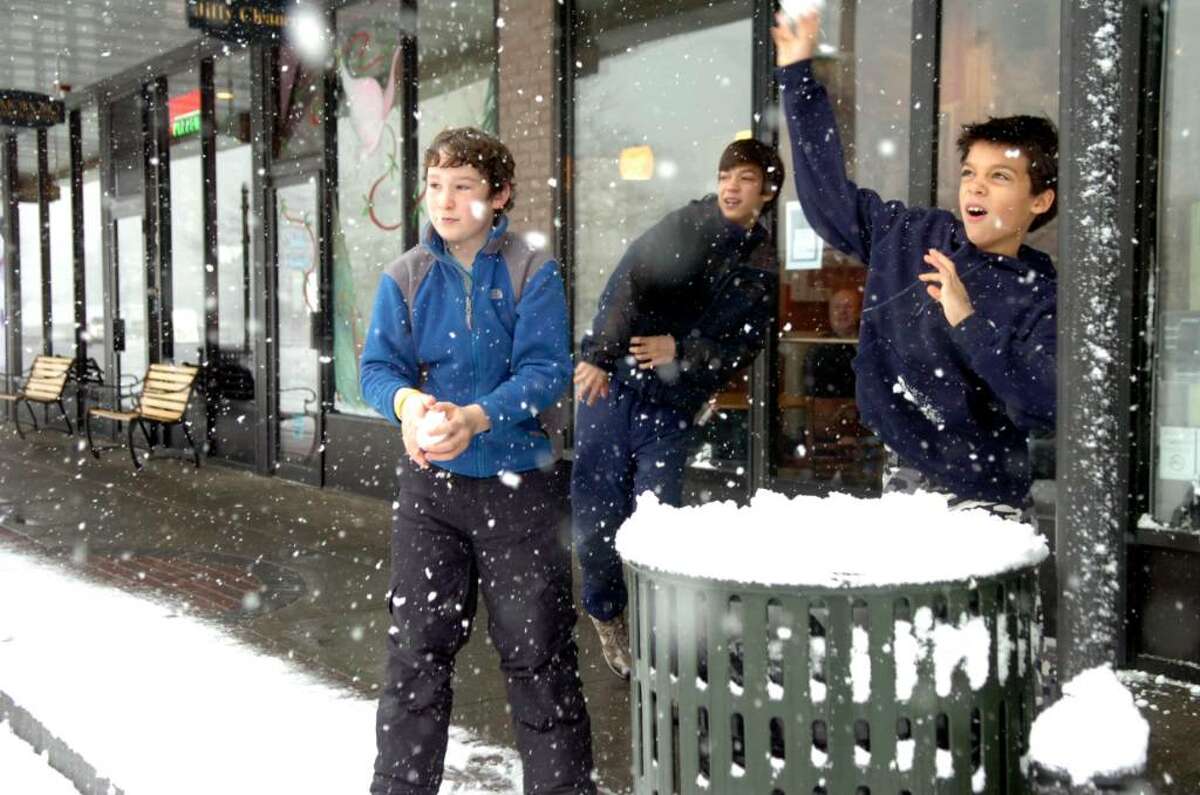 Winter storm slams town, but empty roads keep damage to a minimum