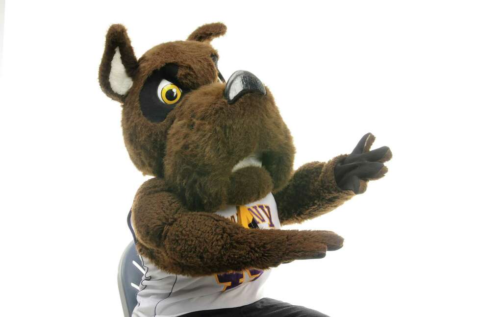 Video: UAlbany mascot-emeritus 'crashes' president's address