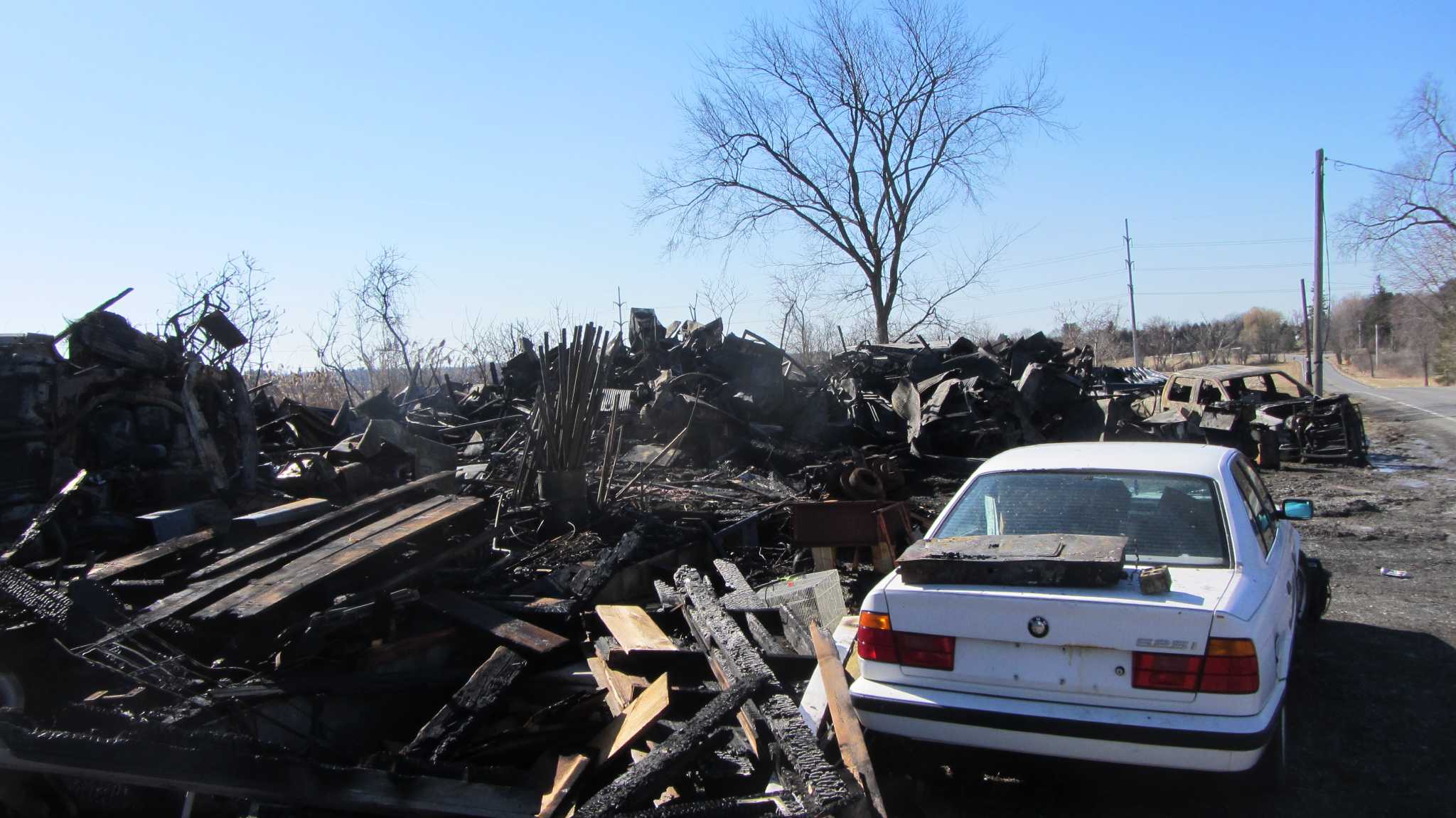 'Total destruction' in barn fire