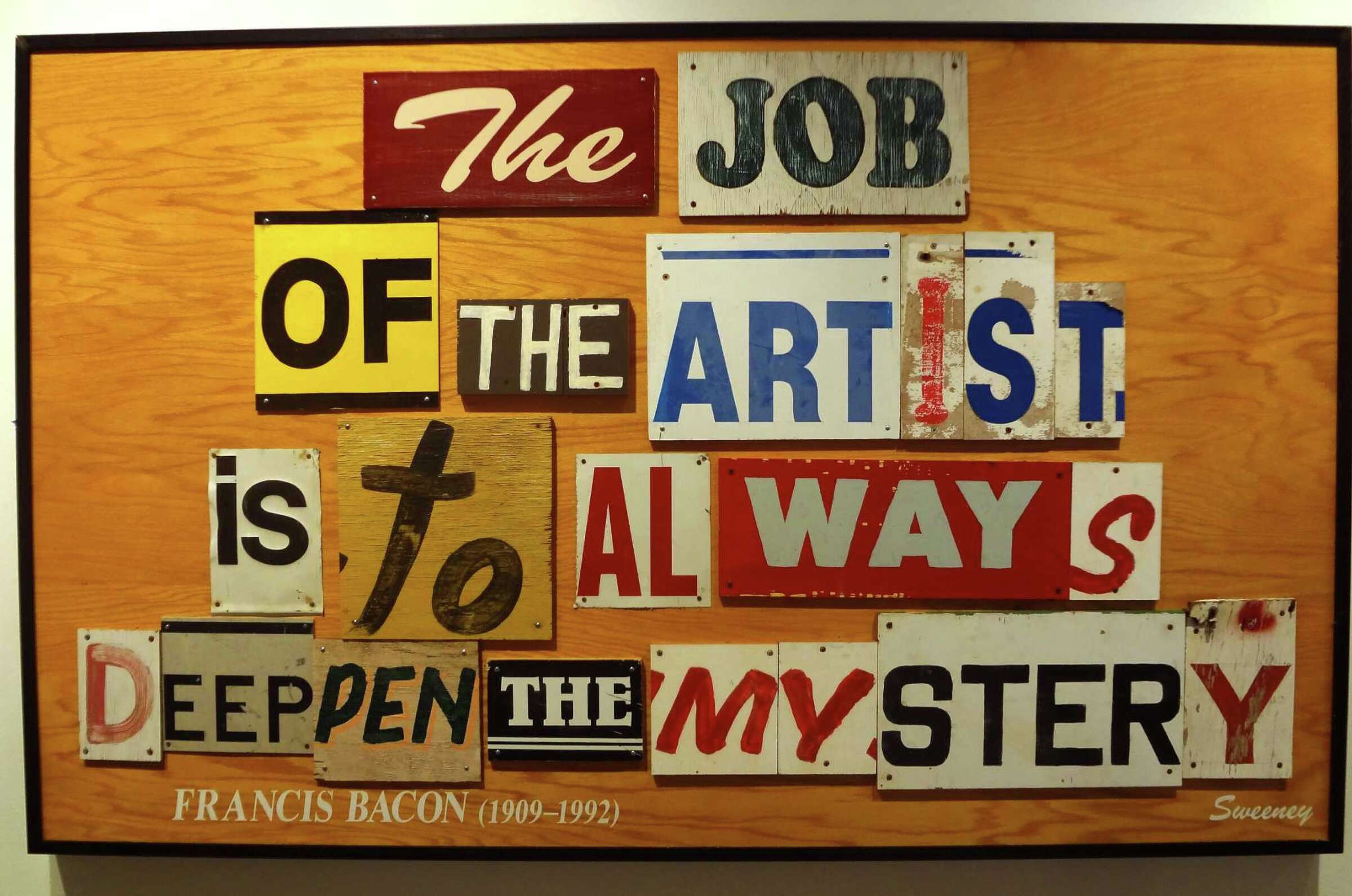 Sweeney makes art with a smile