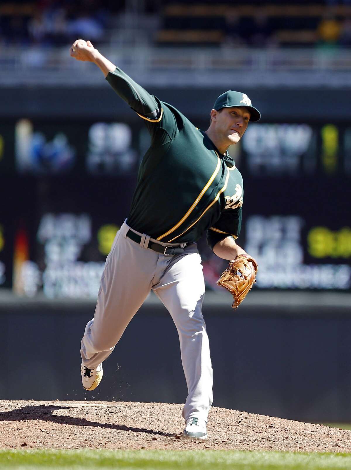 Johnson out as closer; A's finish sweep of Twins