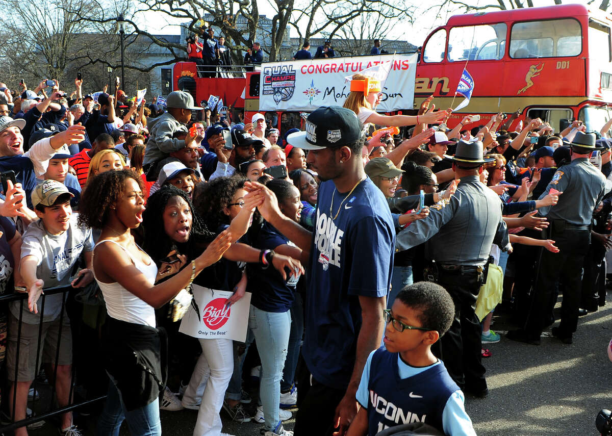 UConn doubles down on championship party
