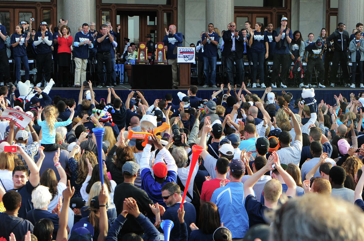 UConn doubles down on championship party