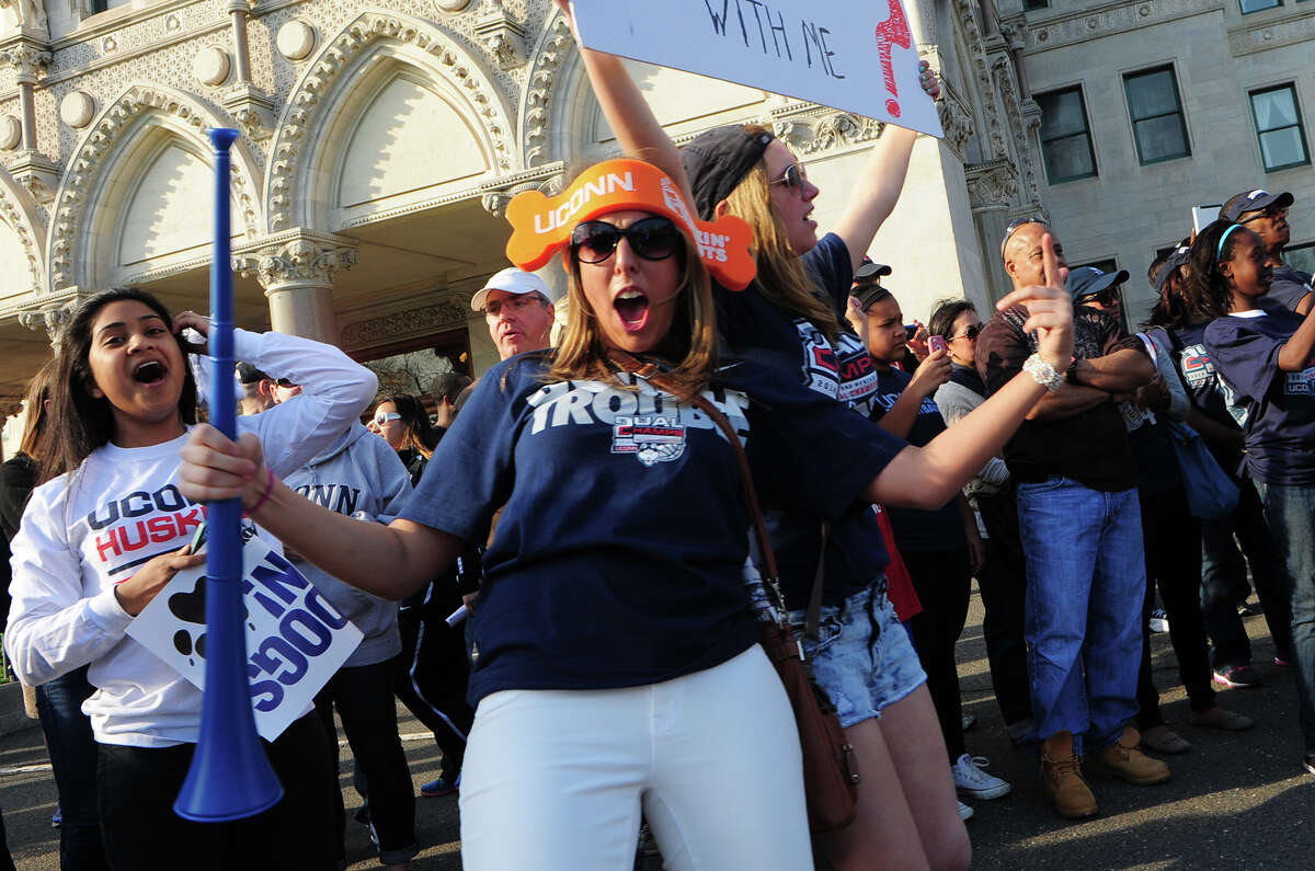 UConn doubles down on championship party