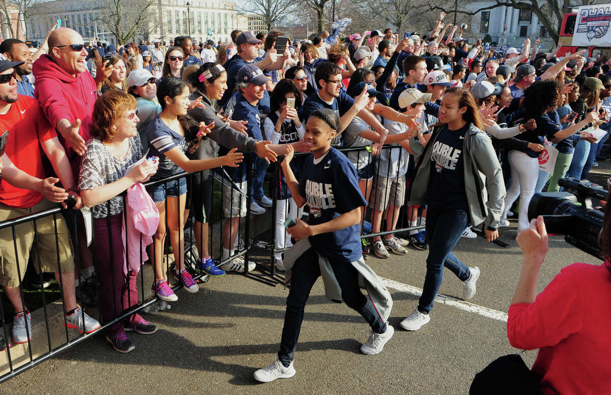 UConn doubles down on championship party