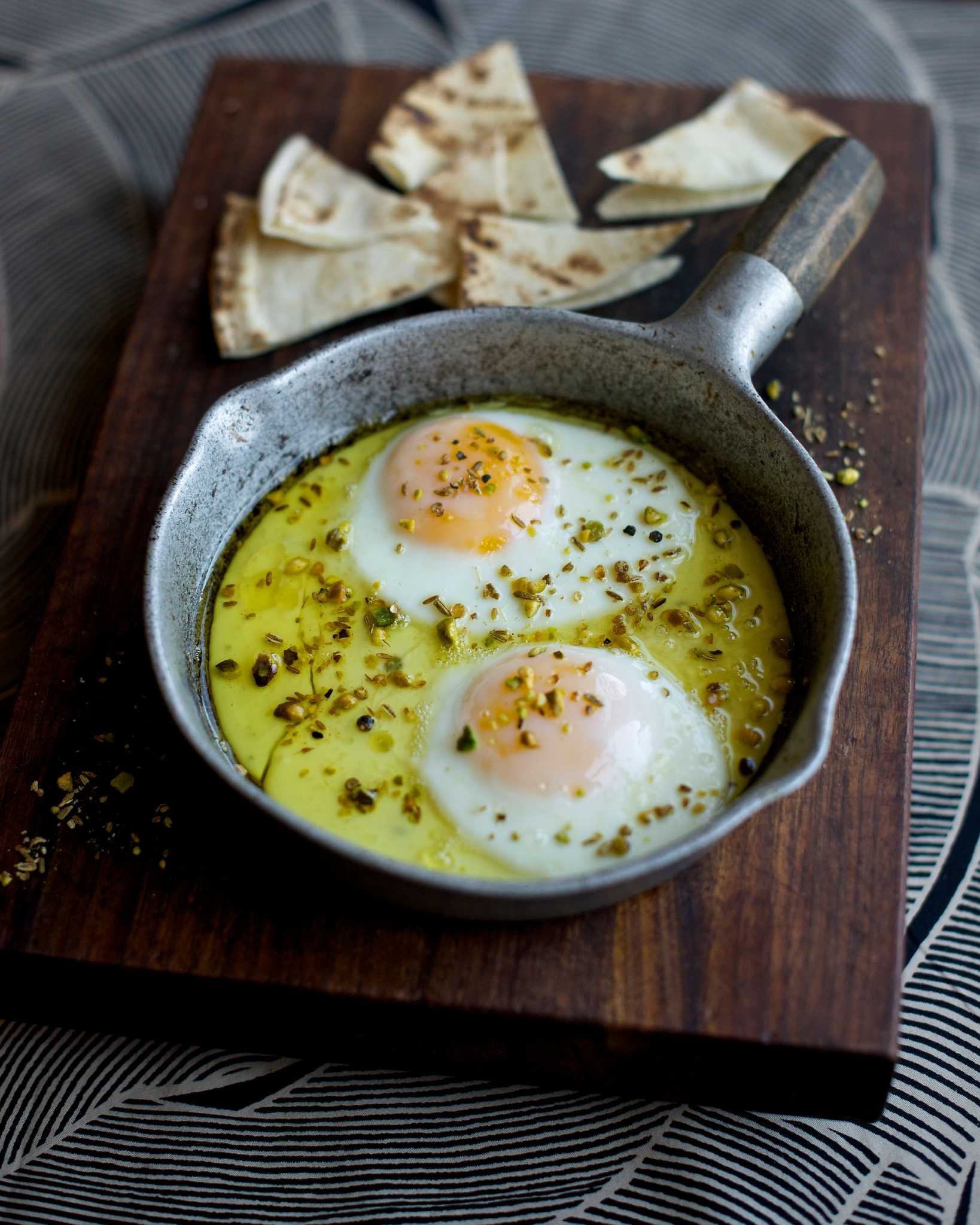Recipe: Oven Eggs with Olive Oil and Dukkah