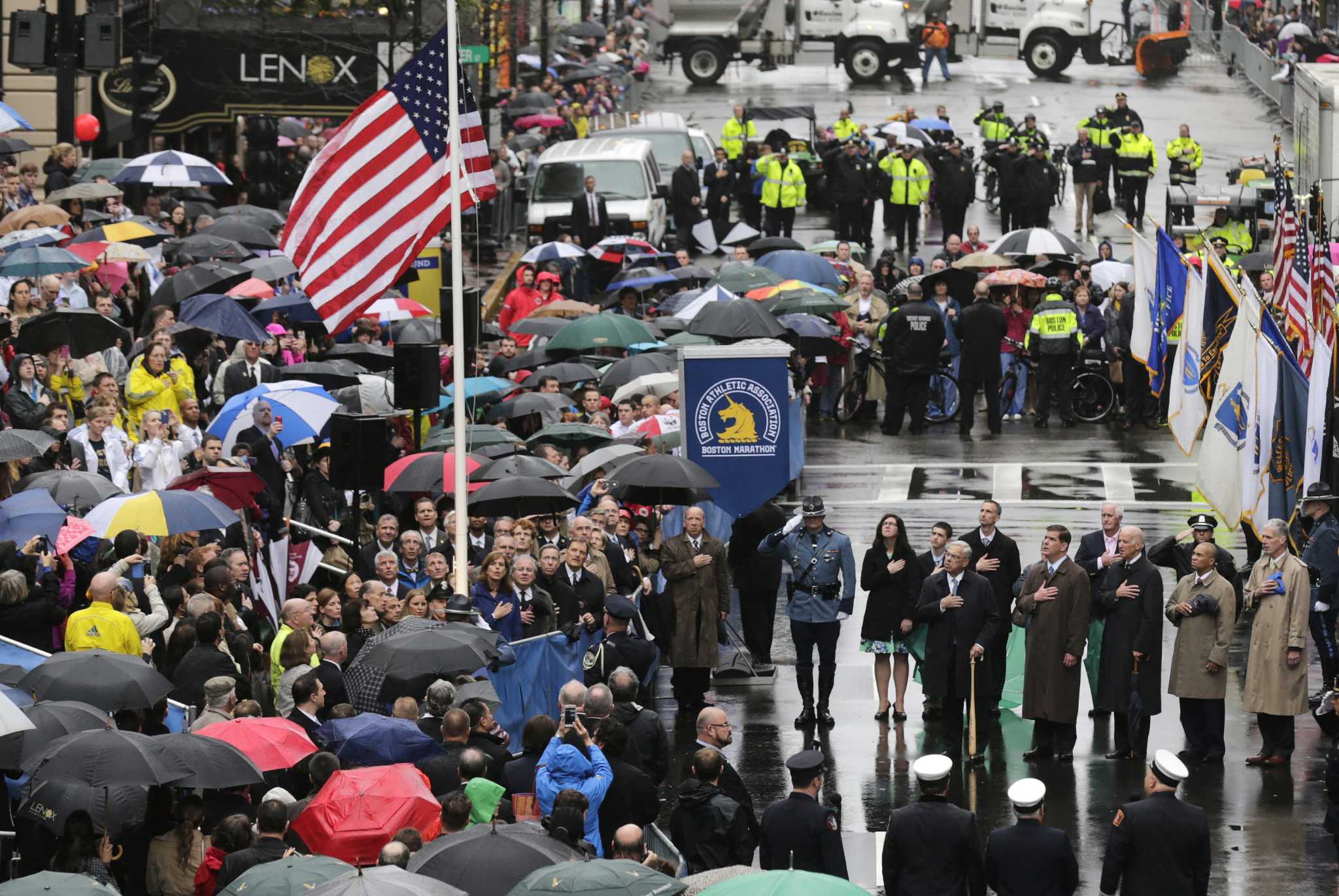 Solemn tributes mark Boston Marathon bombing