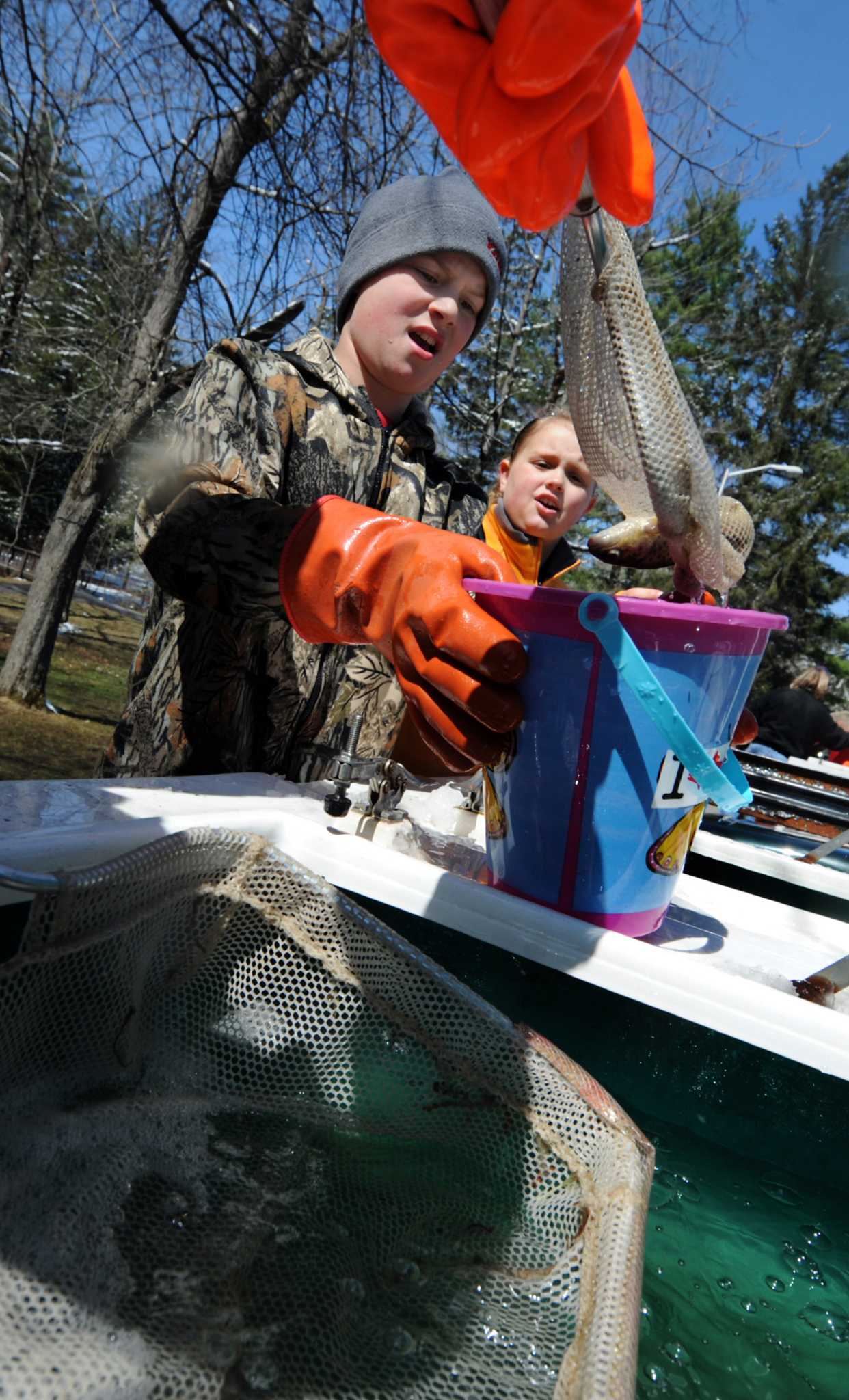 Photos: Trout stocking in Saratoga