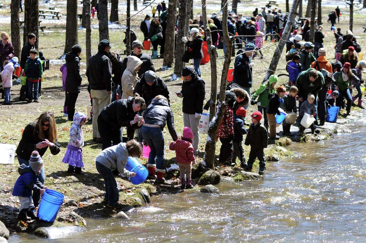 Photos: Trout stocking in Saratoga