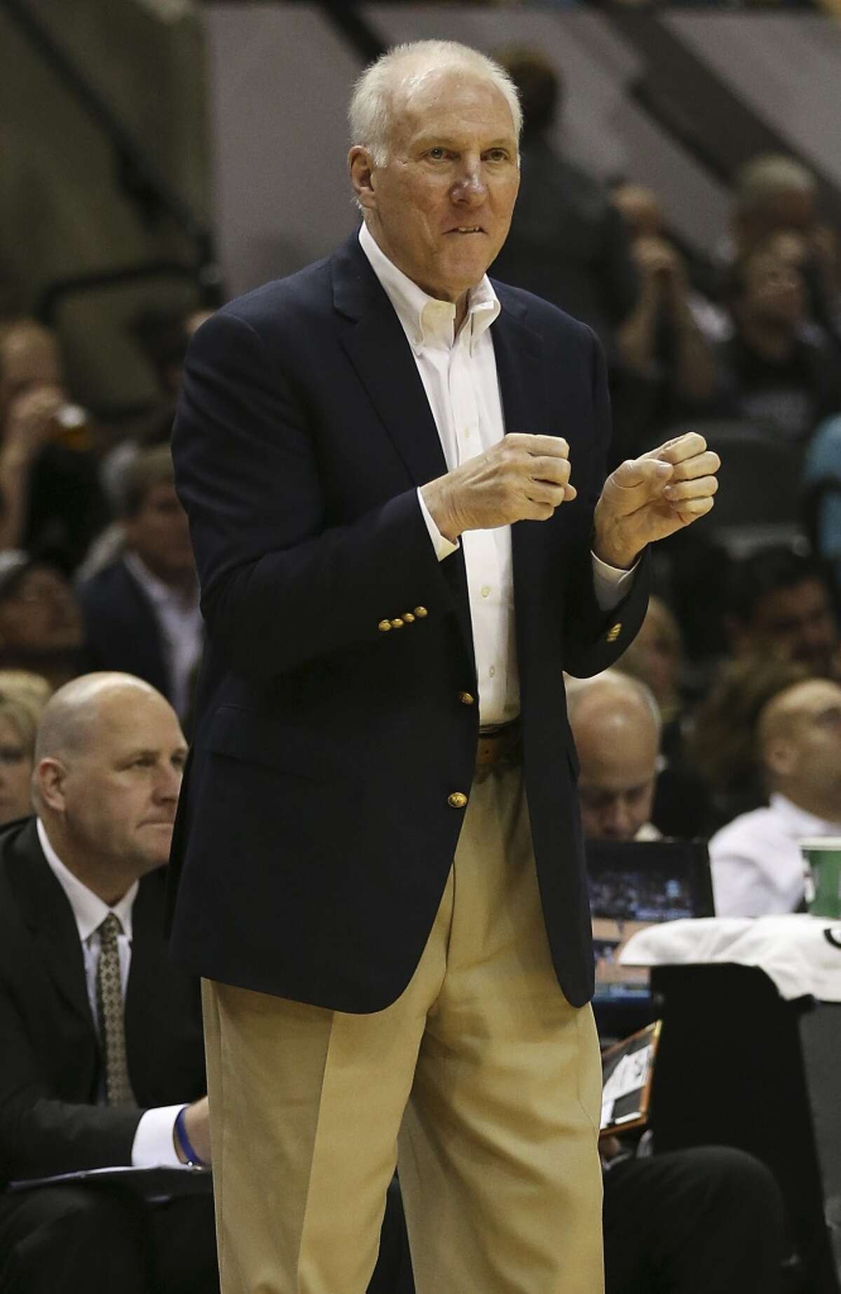 Spurs coach Gregg Popovich over the years