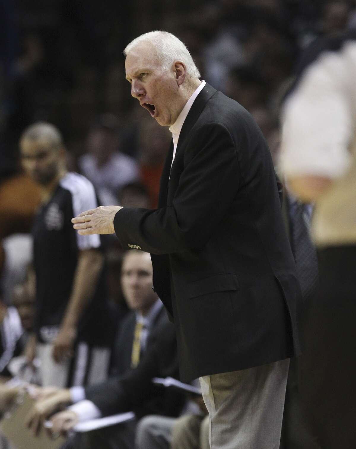 Spurs coach Gregg Popovich over the years