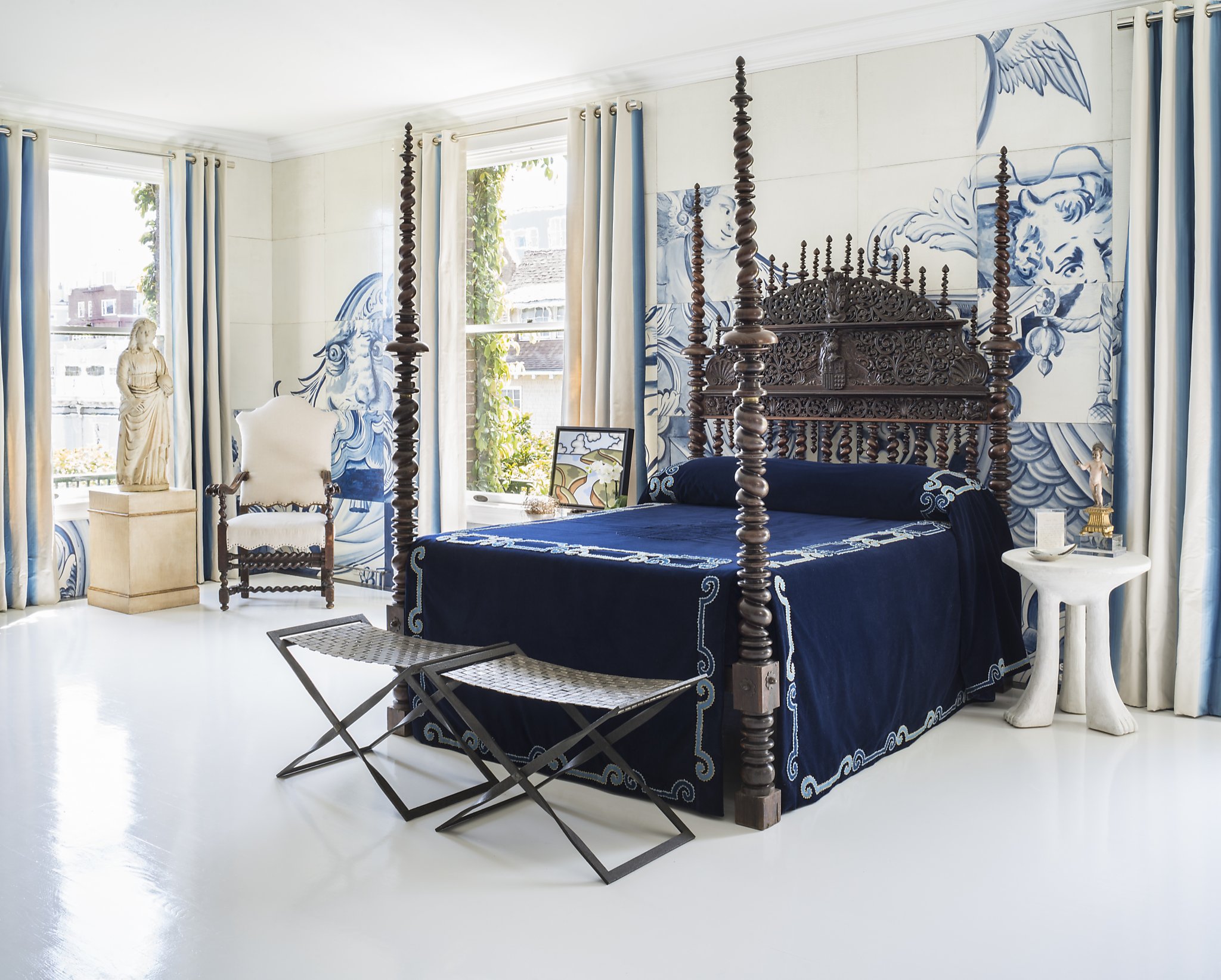 Showcase room fit for an heirloom bed