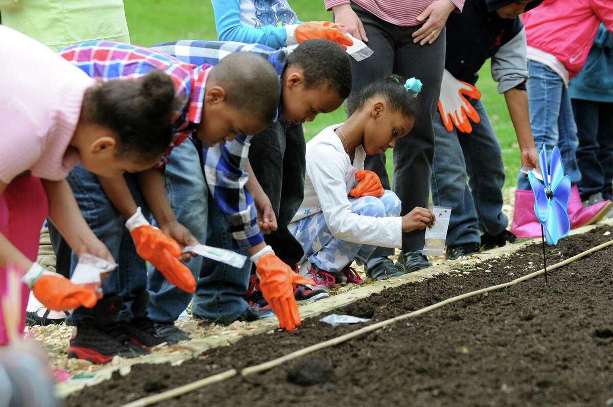 Arbor Hill Elementary students plant garden on Earth Day