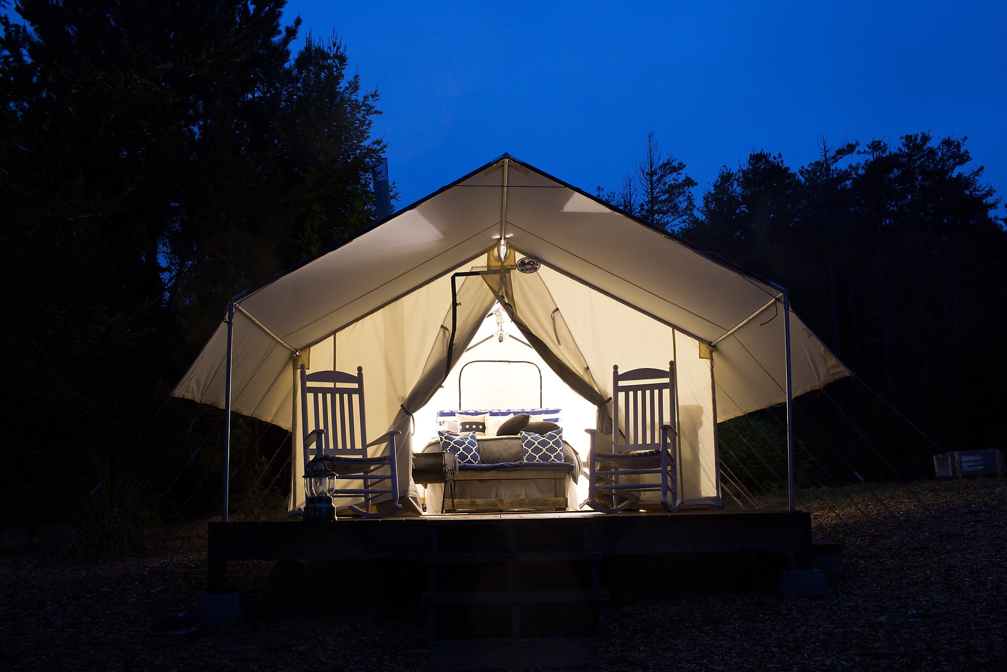 Let's go 'glamping' - where luxury, camping meet on a bluff - SFGate