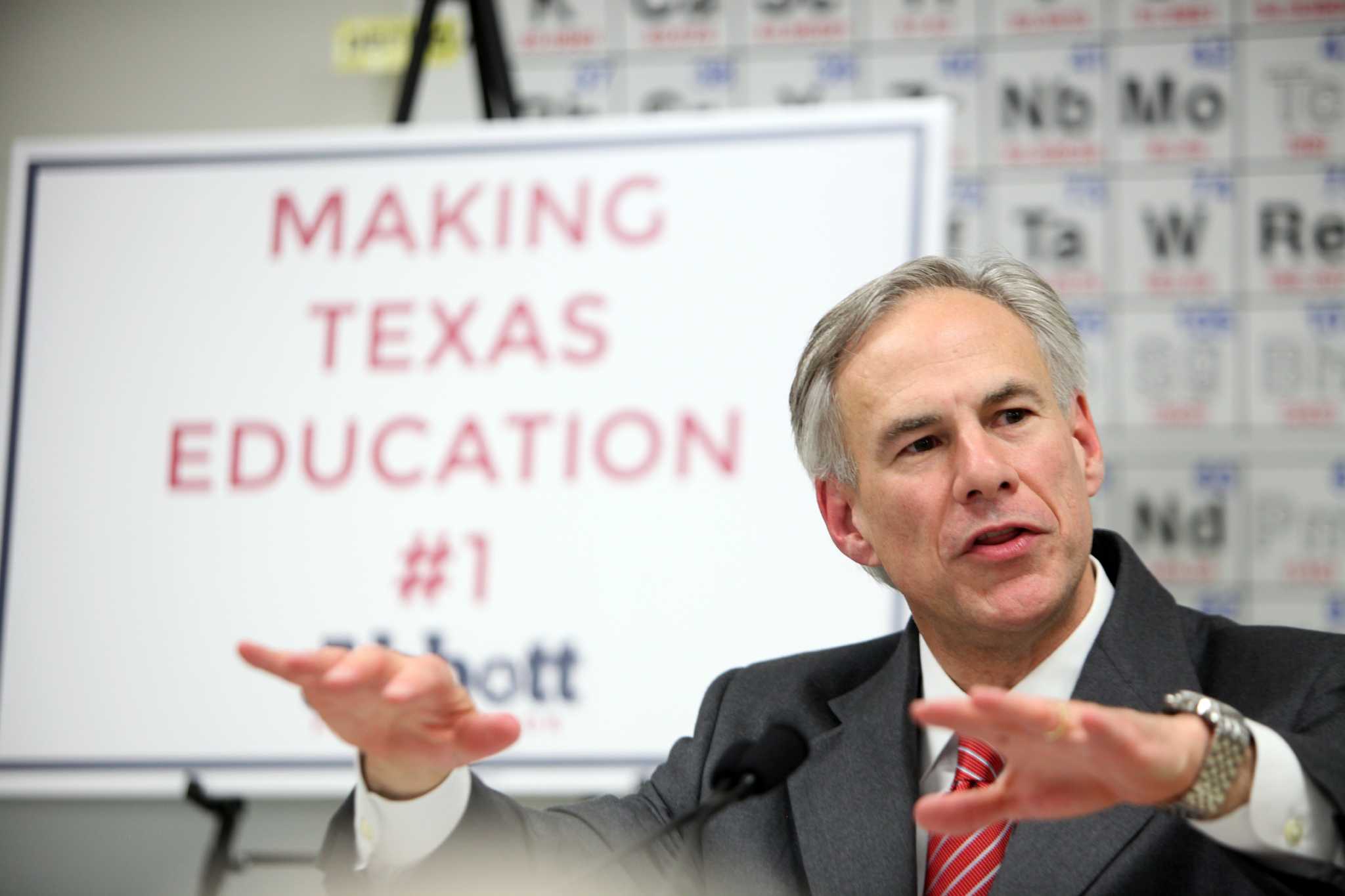 Abbott, in Houston, unveils more education ideas
