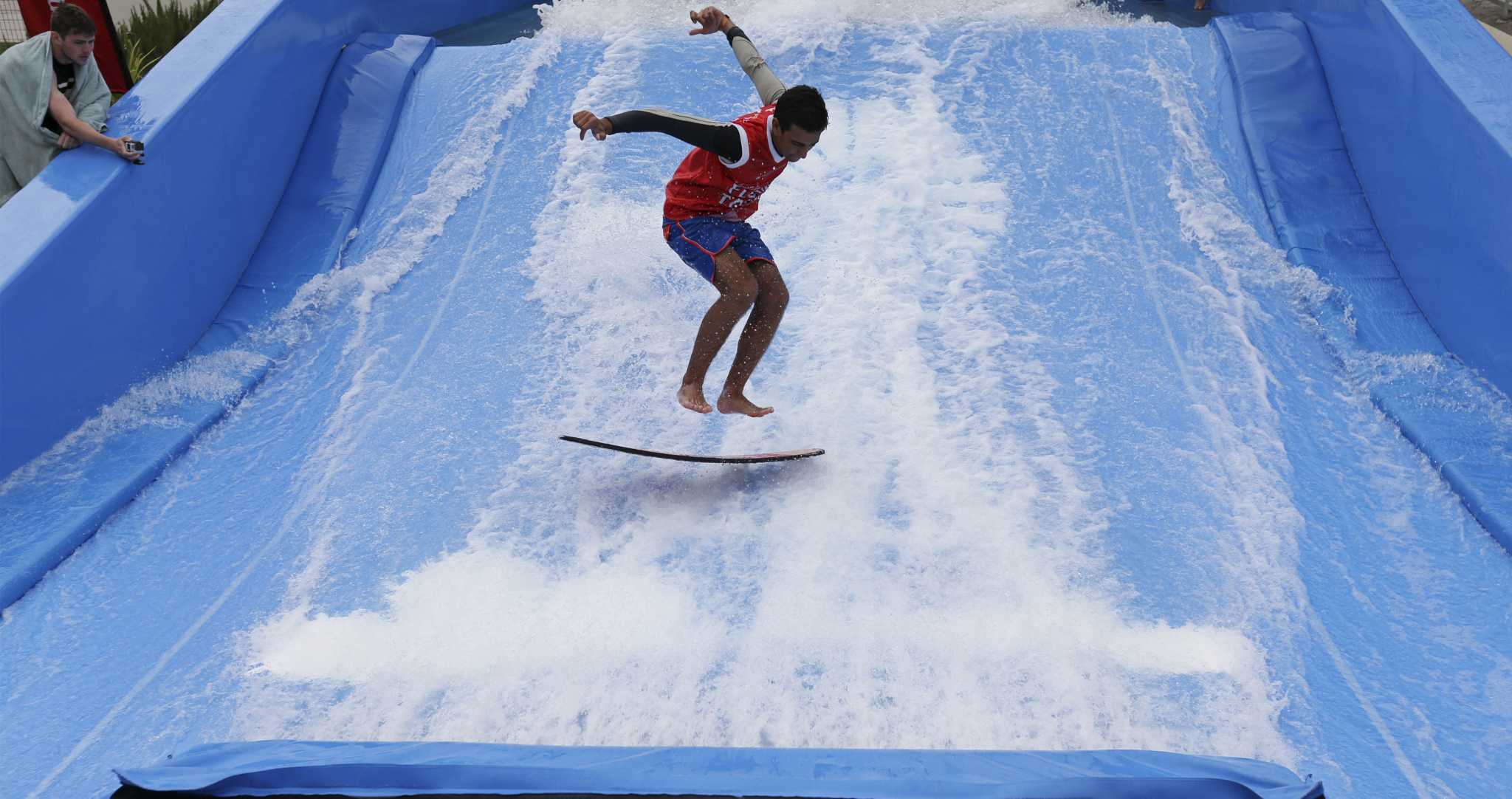No beach nearby? FlowRider machine offers up the perfect wave