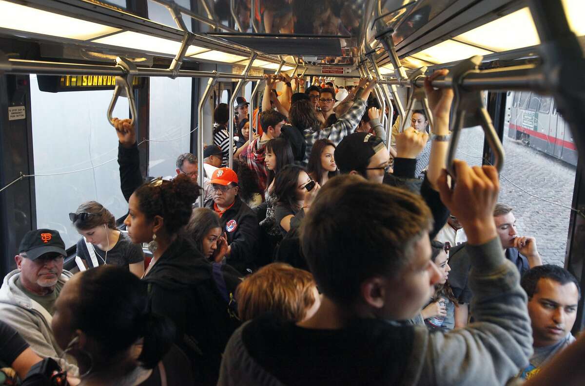Muni T-Third line jam-packed on Giants' game days