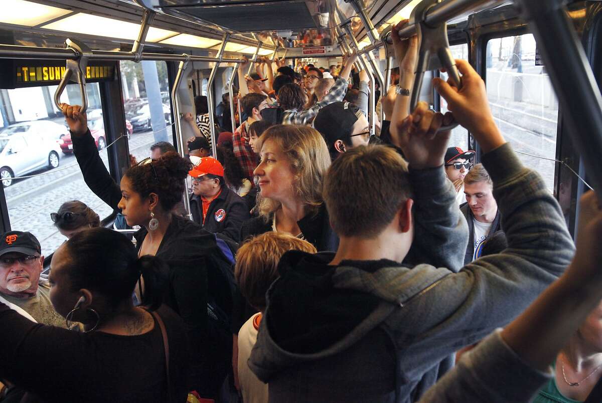 Muni T-Third line jam-packed on Giants' game days