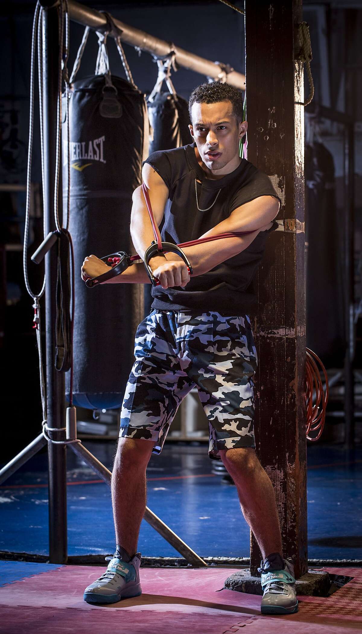 Men's look for spring mixes activewear with tailoring