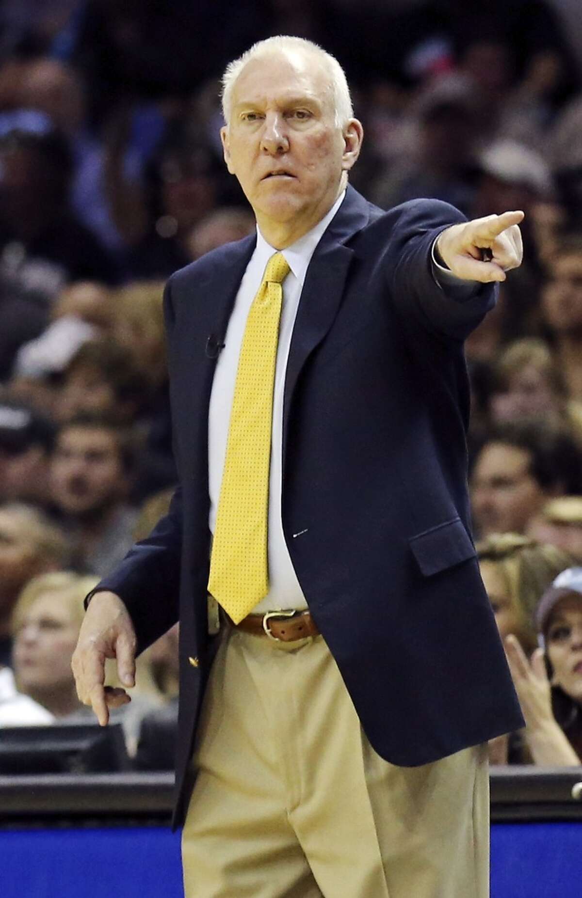 Spurs coach Gregg Popovich over the years