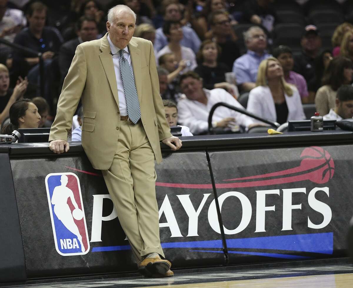 Spurs coach Gregg Popovich over the years