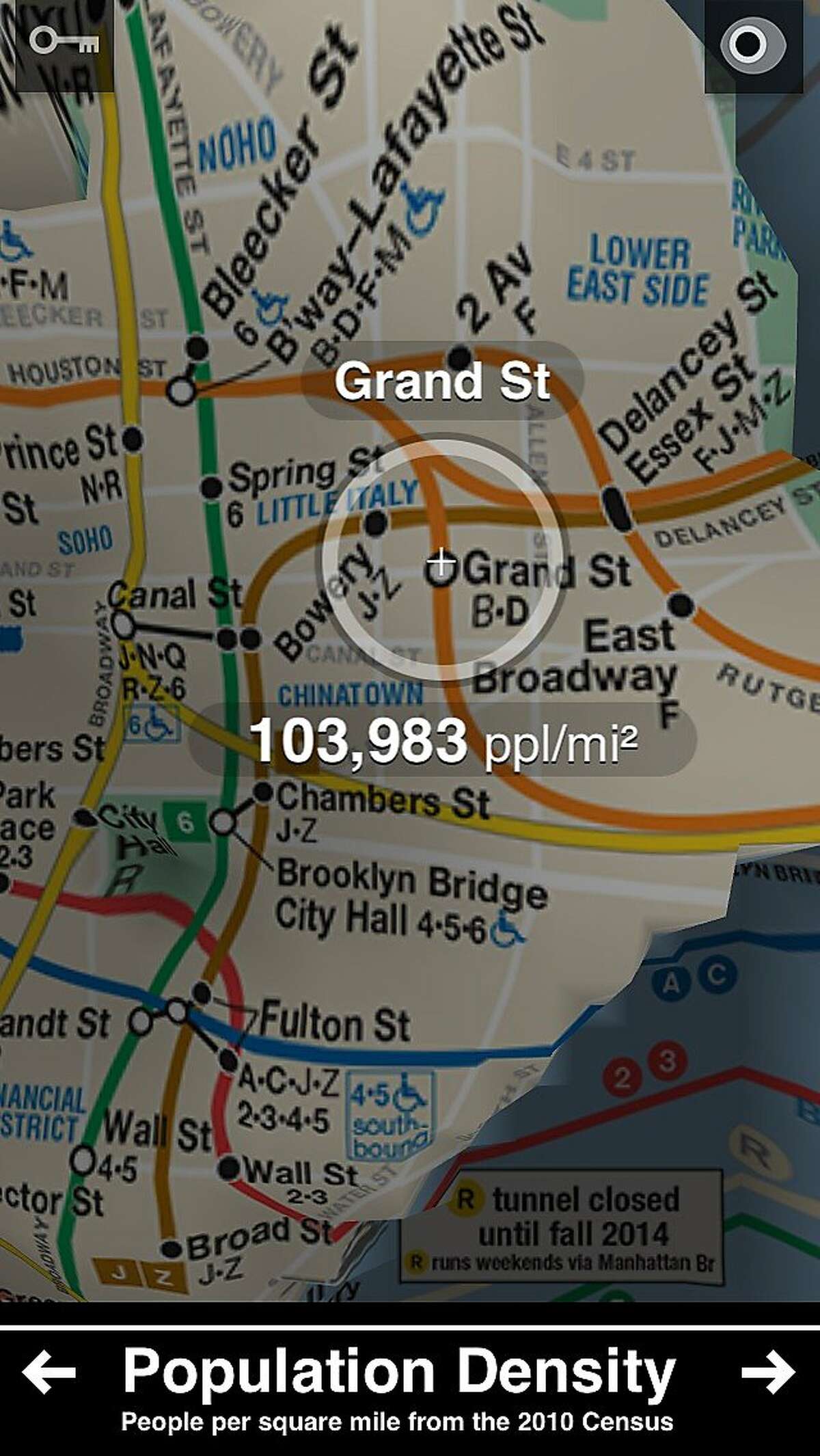 Tunnel Vision NYC app converts map to lively 3-D data tour