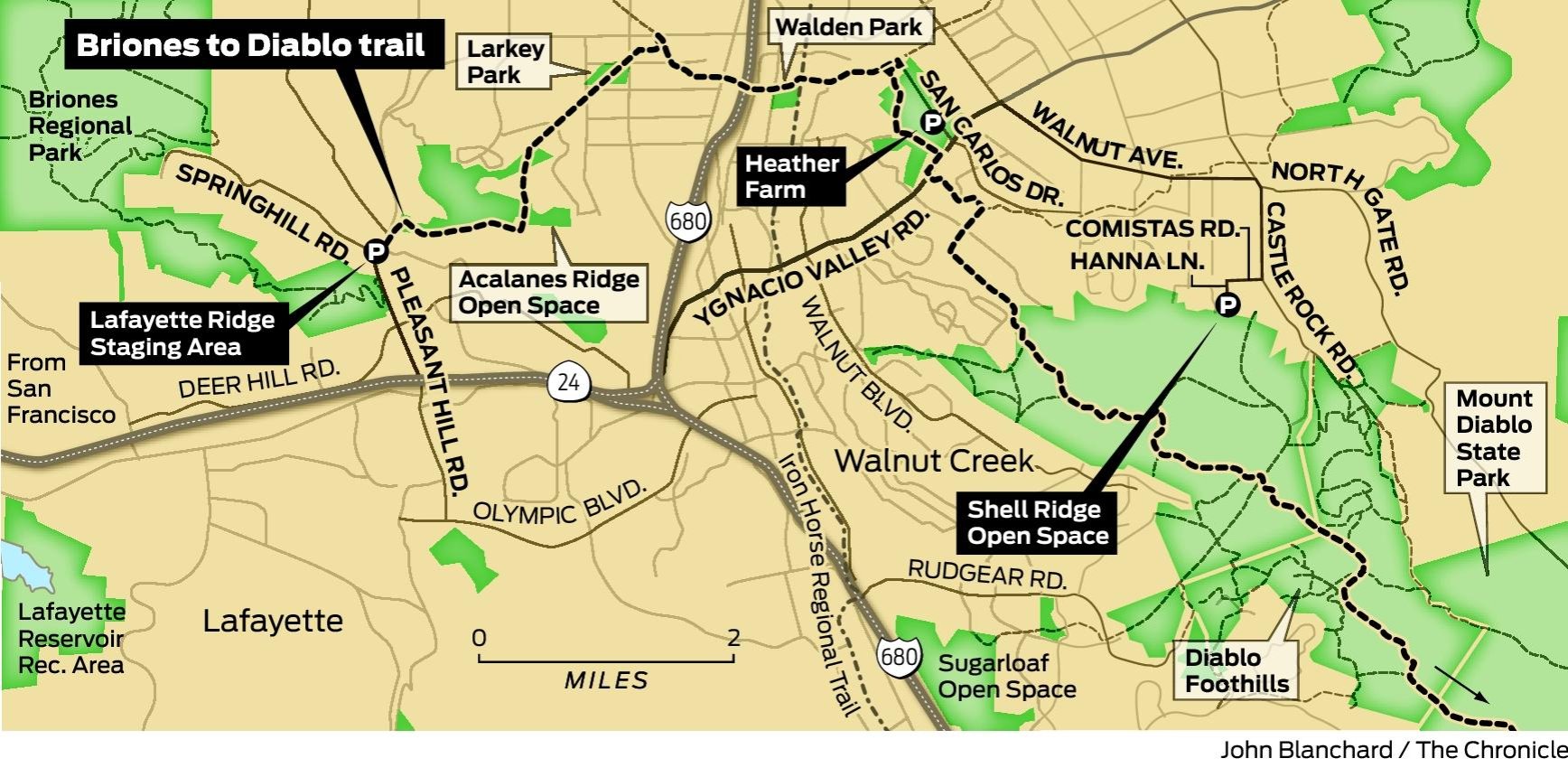 Route links trails, parks, family fun in Contra Costa County