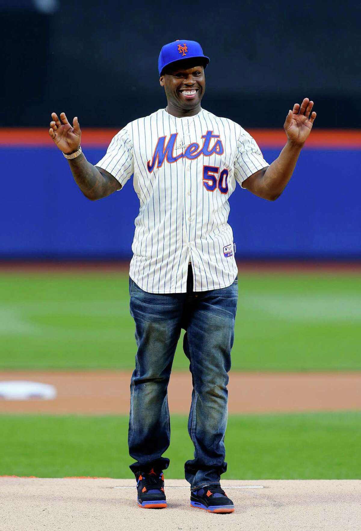 50 Cent's effort joins list of memorable first pitches