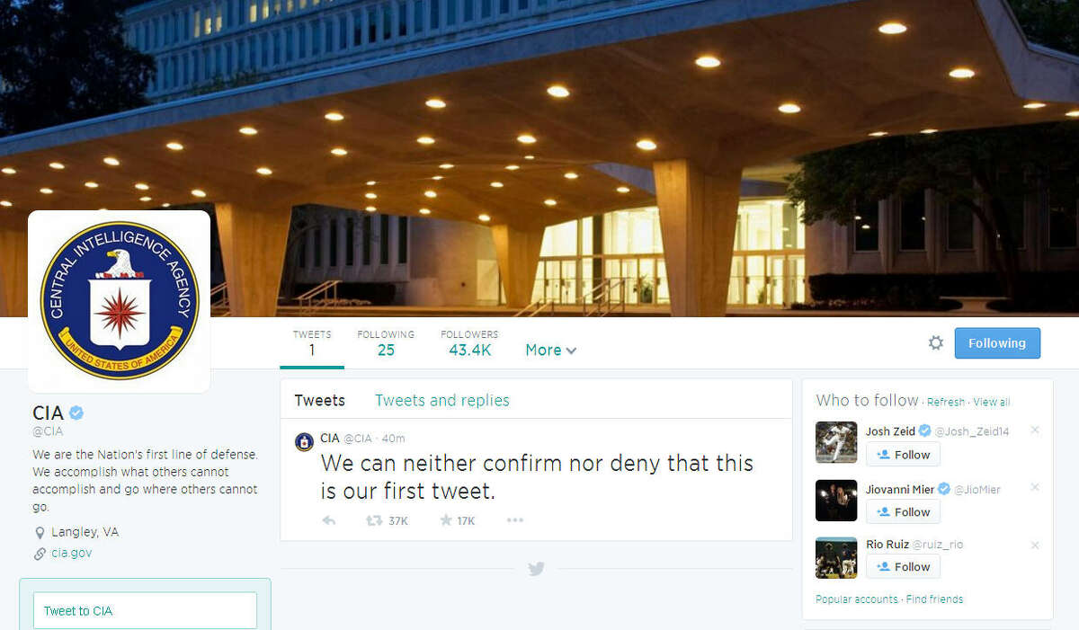 The CIA may or may not be on Twitter
