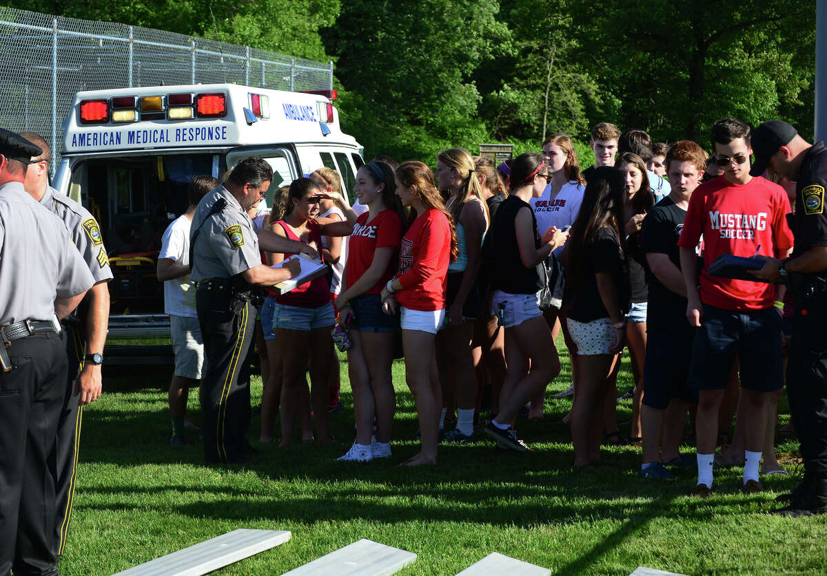 Bleachers collapse at Trumbull High