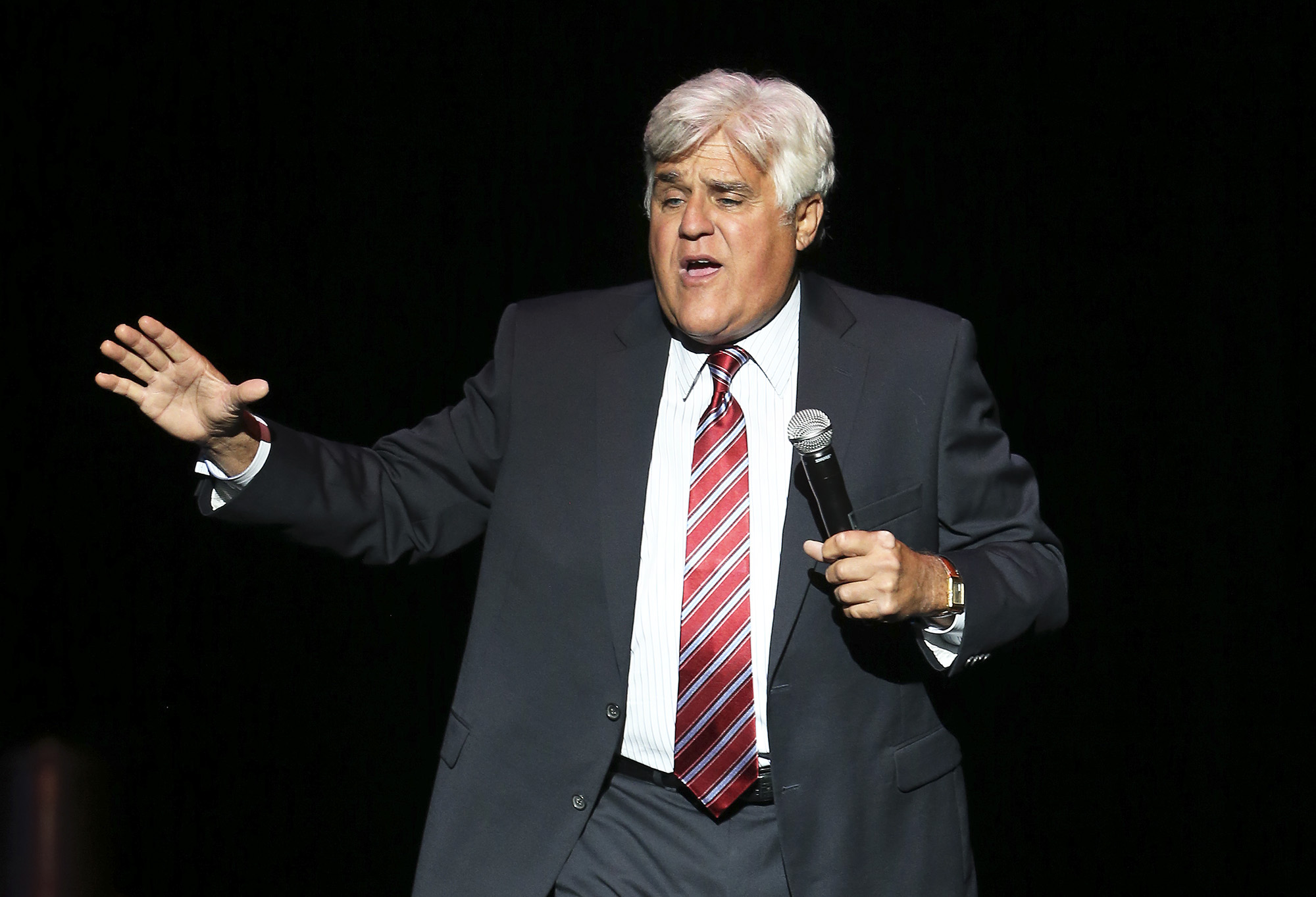 Jay Leno scores huge laughs at packed house