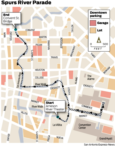 Spurs to celebrate win Wednesday in River Parade