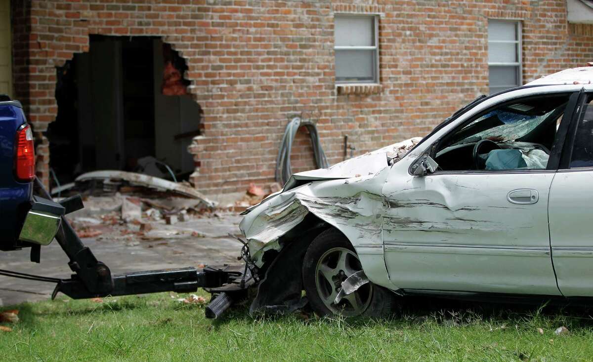 Car hits house in Sharpstown area