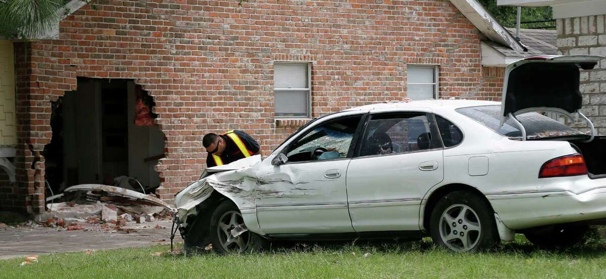 Car hits house in Sharpstown area