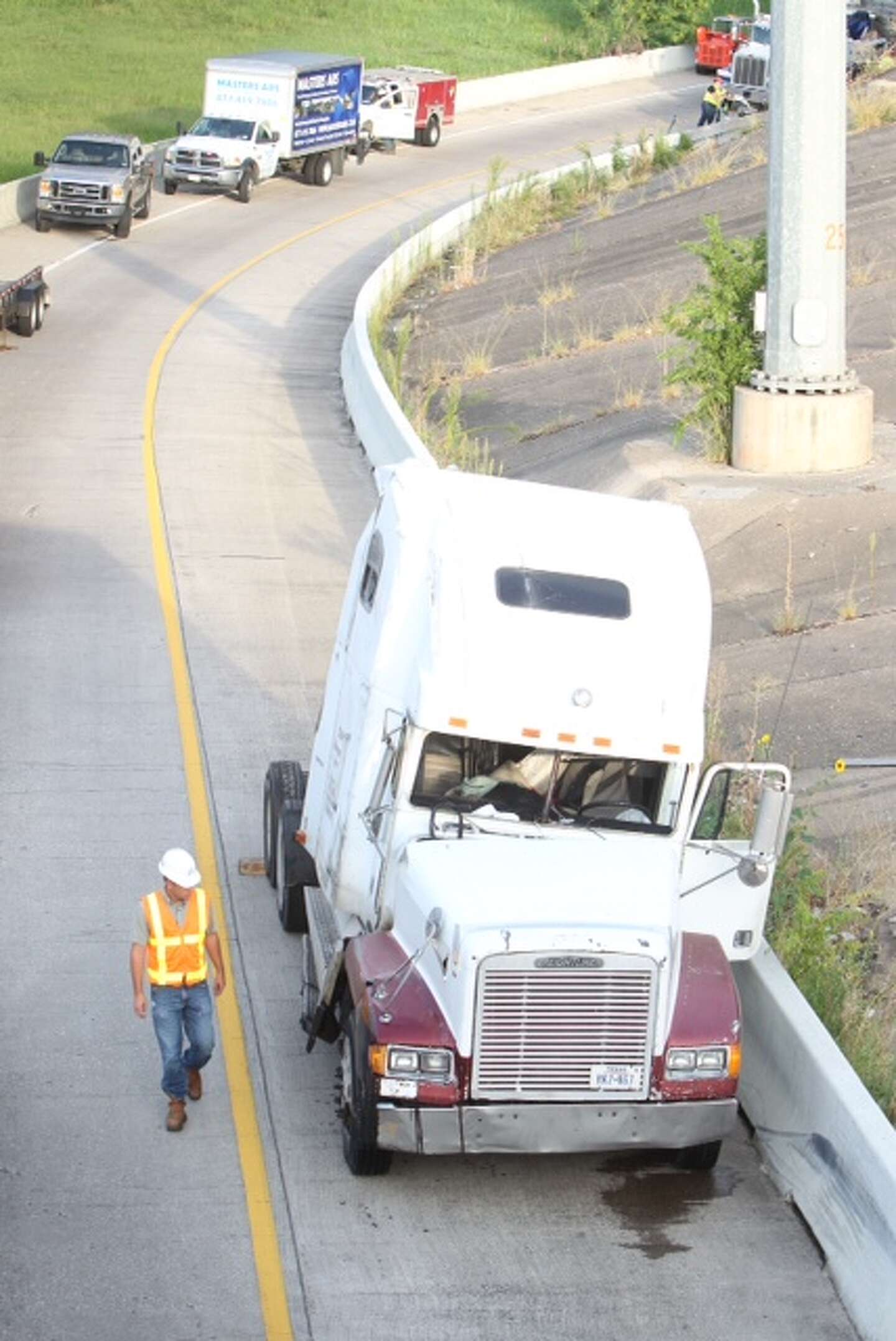 Big rig crash snarls traffic near downtown