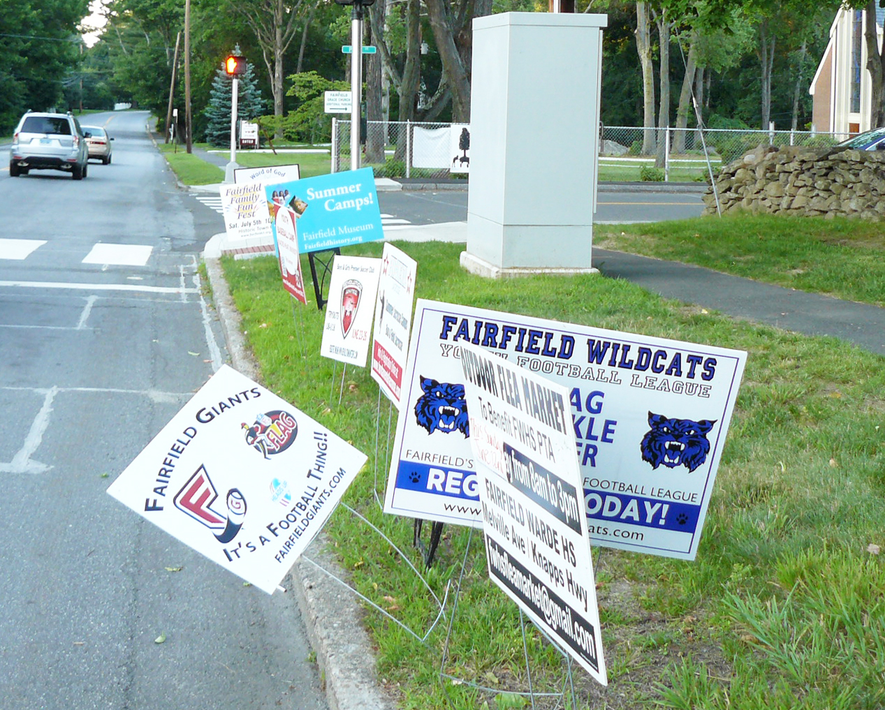 Illegal signs choking roadsides all over Fairfield