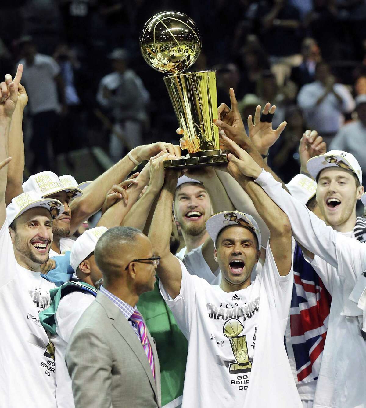 Spurs' championship trophy jet sets around the world