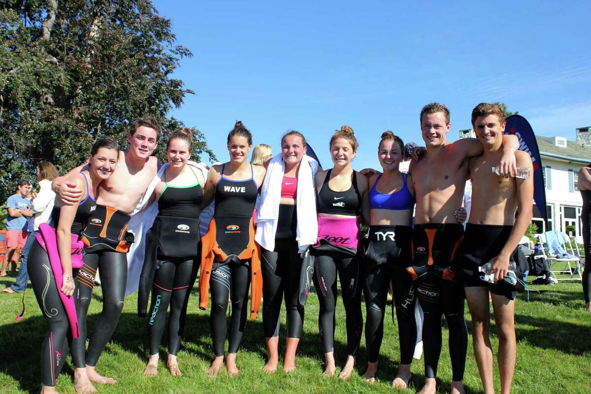 Darien swimmer leads team in Swim Across America